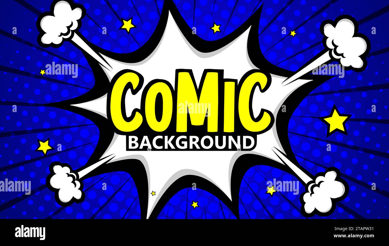 Pop art comic book cartoon magazine cover. Cute cartoon retro strip ...