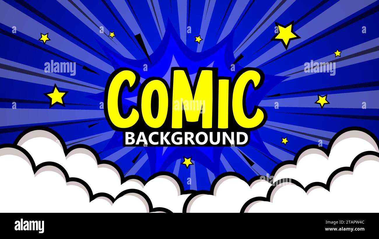 Pop art comic book cartoon magazine cover. Cute cartoon retro strip ...