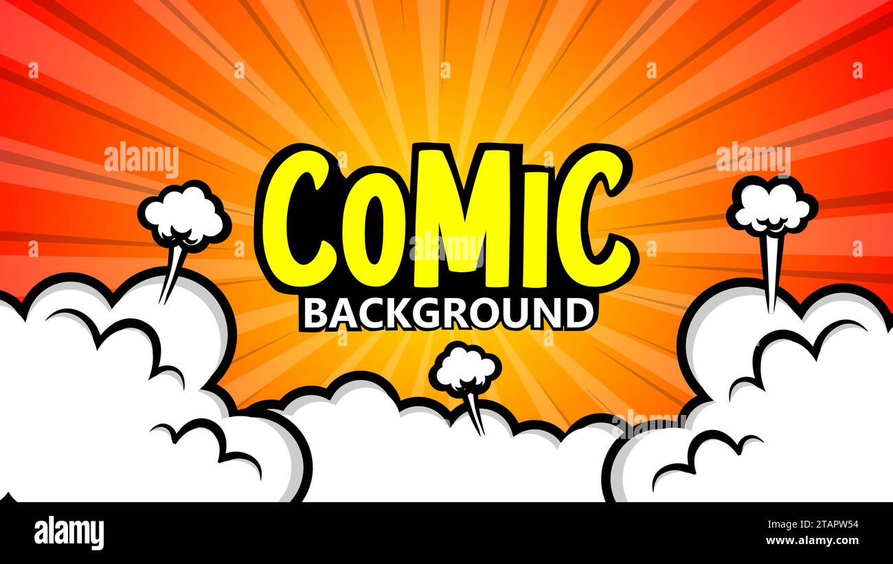 Pop art comic book cartoon magazine cover. Cute cartoon retro strip ...