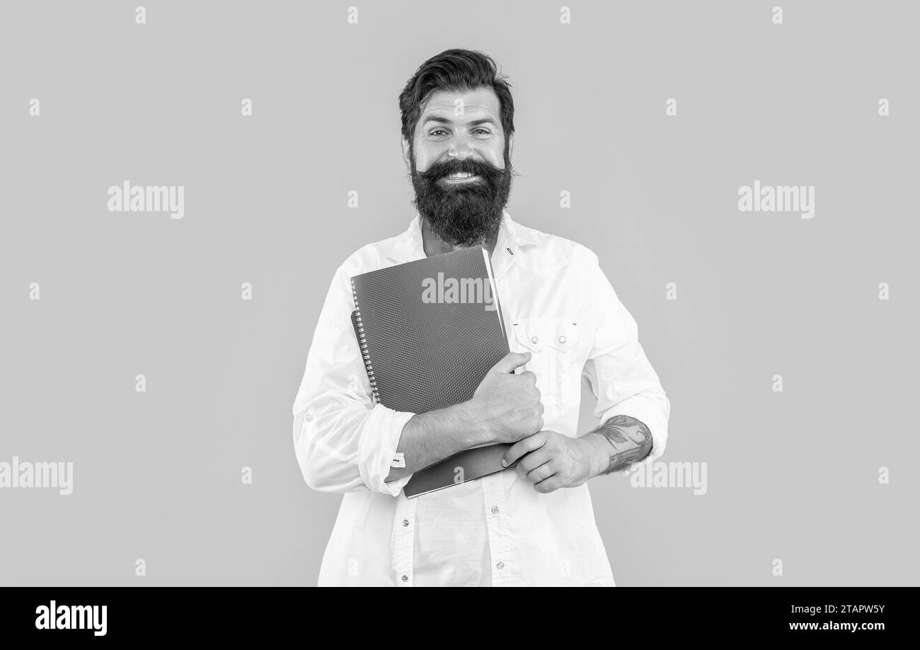 education of cheerful school man in studio. education of school man on ...