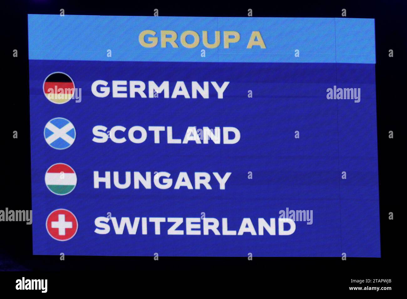 Hamburg, Germany. 02nd Dec, 2023. Soccer: European Championship, draw ...