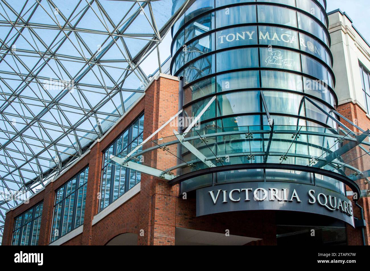 Belfast, UK, Sep 29, 2023. View of the Belfast Victoria Square shopping ...