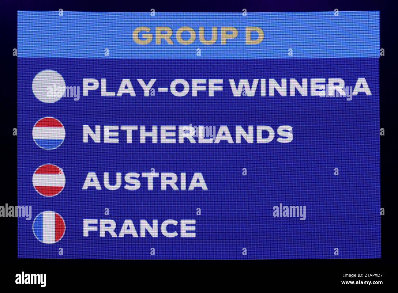 Hamburg, Germany. 02nd Dec, 2023. Soccer: European Championship, draw ...