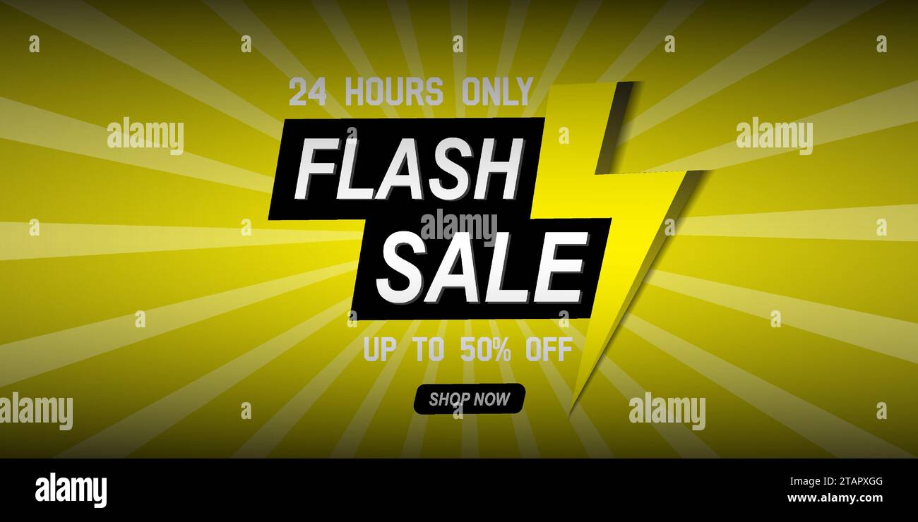 Flash sale discount banner template promotion Stock Vector Image & Art ...