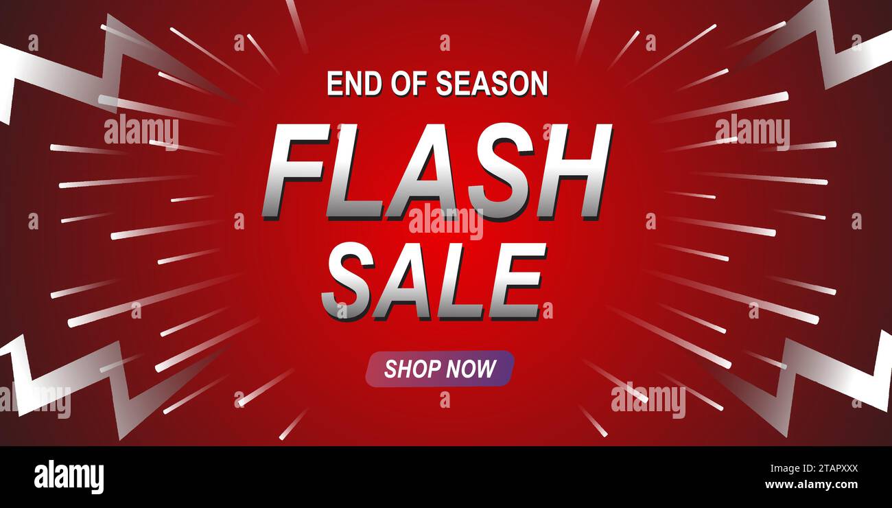 Flash sale discount banner template promotion Stock Vector Image & Art ...
