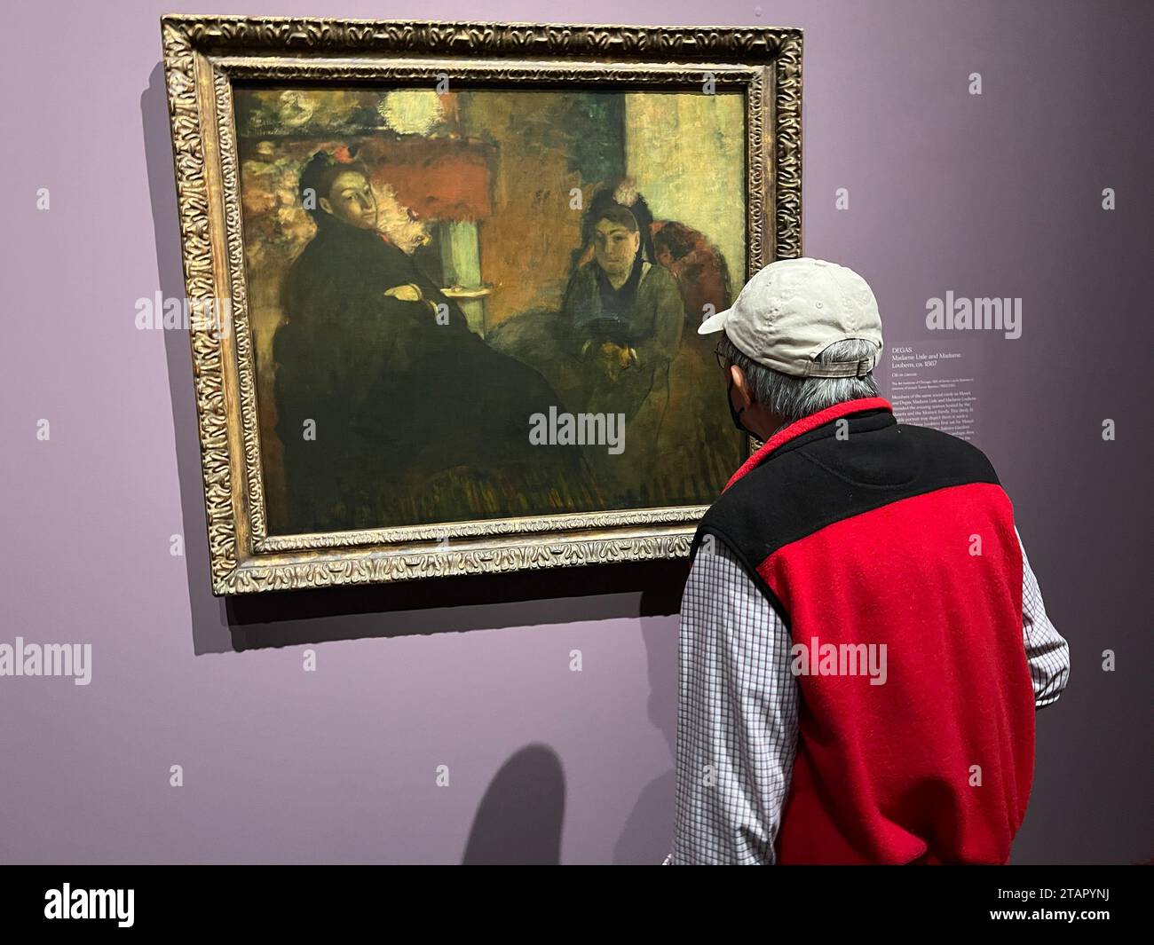 Visitors at the Manet/Degas exhibition at the Metropolitan Museum of ...