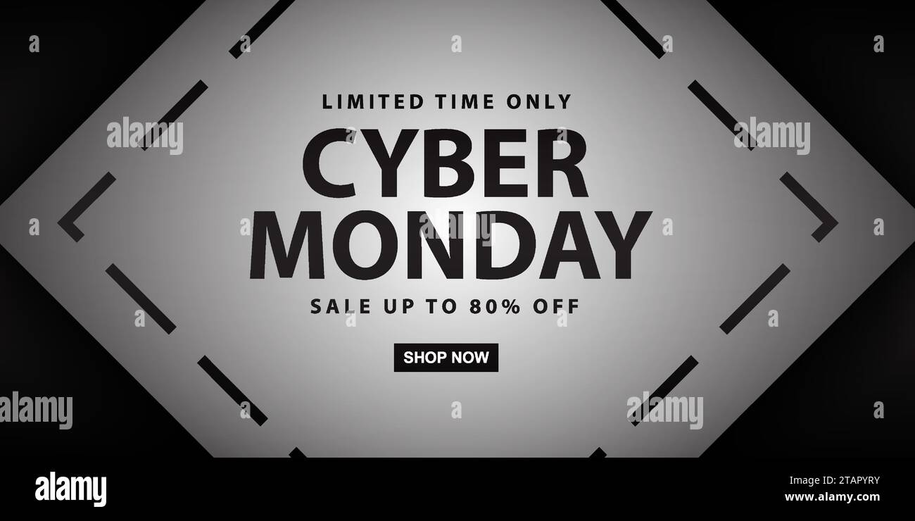 Cyber monday design vector Black and White Stock Photos & Images - Alamy