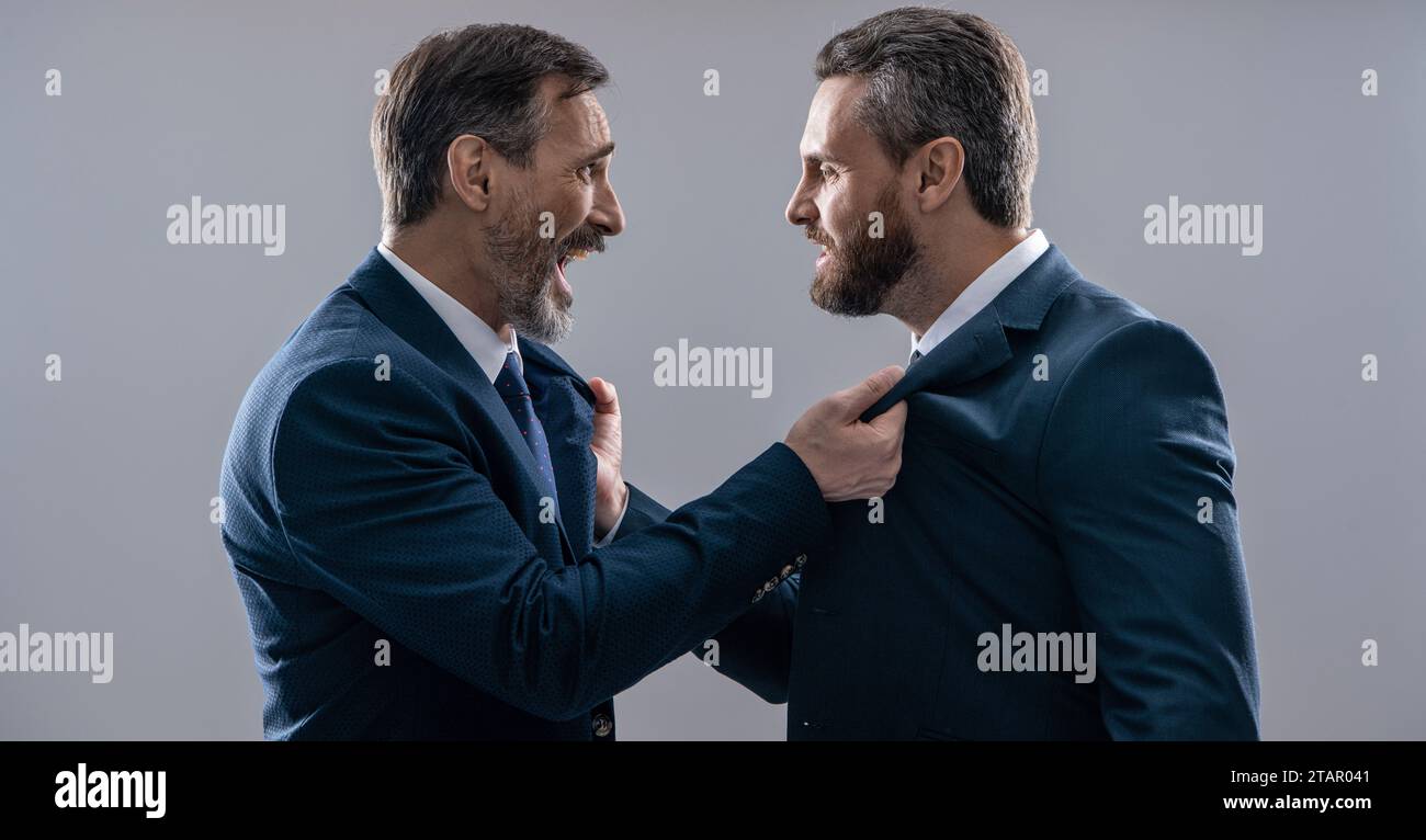 rival business company. businessmen having rivalry. rivalry in the ...