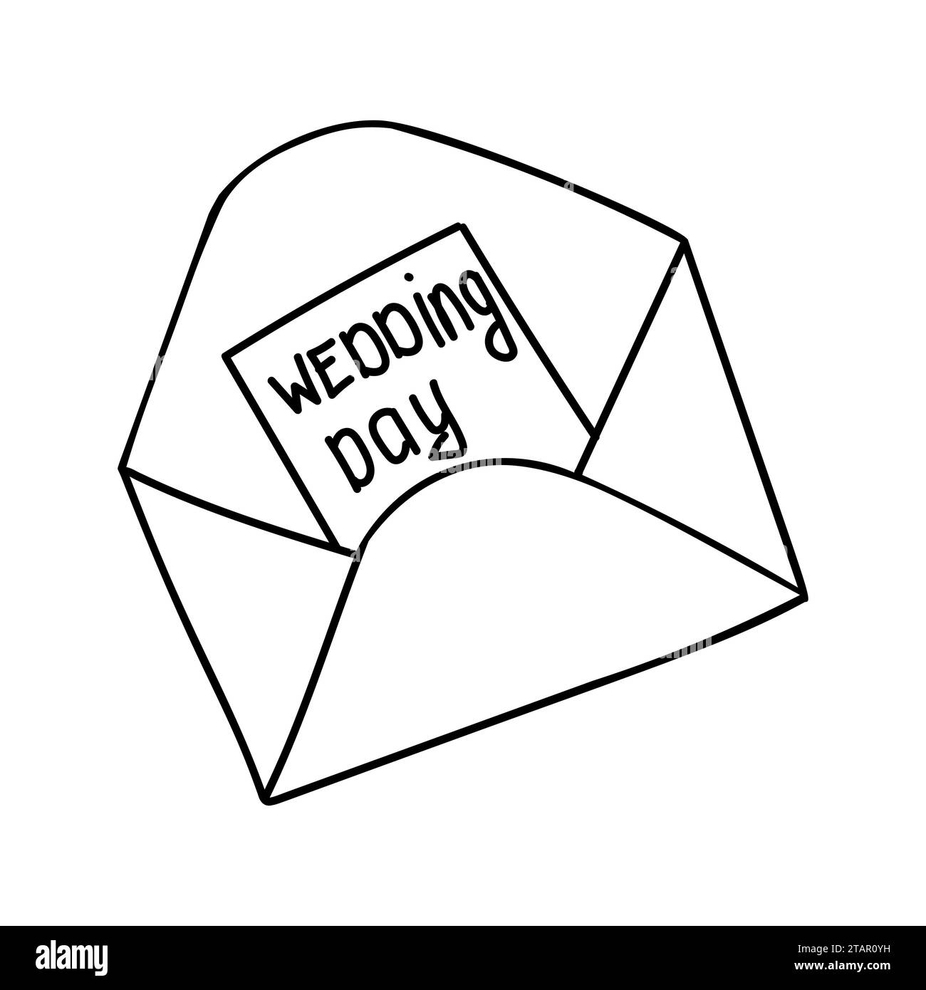 Envelope in doodle style on white background Stock Vector Image & Art ...