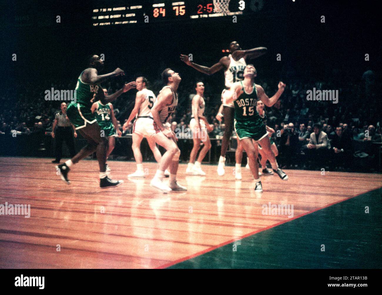 NEW YORK, NY - OCTOBER 25: Tom Heinsohn #15 of the Boston Celtics, Ray ...