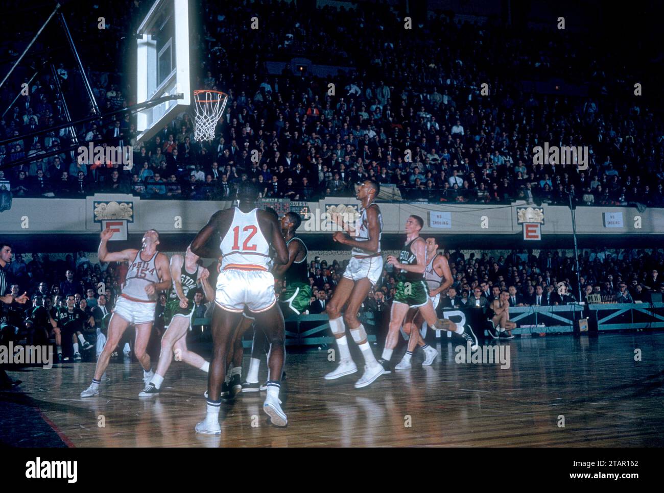 PHILADELPHIA, PA - DECEMBER 12: Bill Russell #6 and Frank Ramsey #23 of ...