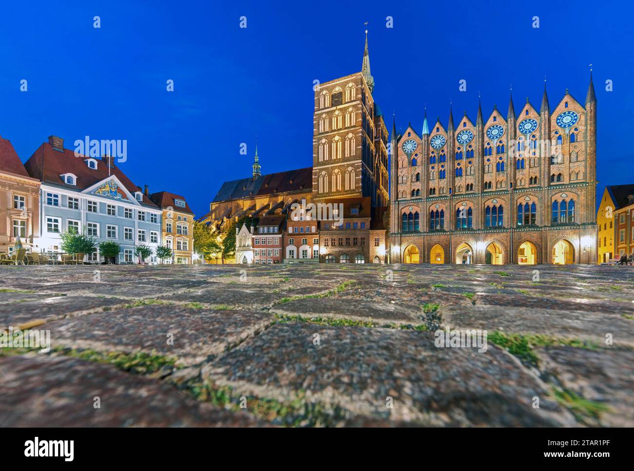 St Nicholas' Church, Stralsund Town Hall with facade in the style of ...
