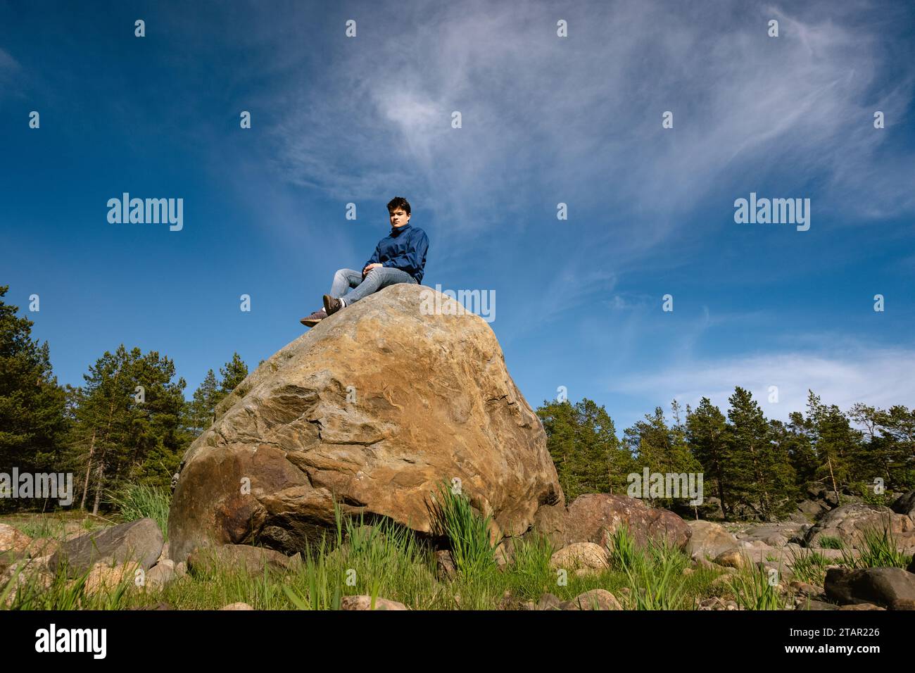 Teen hiker tired hi-res stock photography and images - Alamy