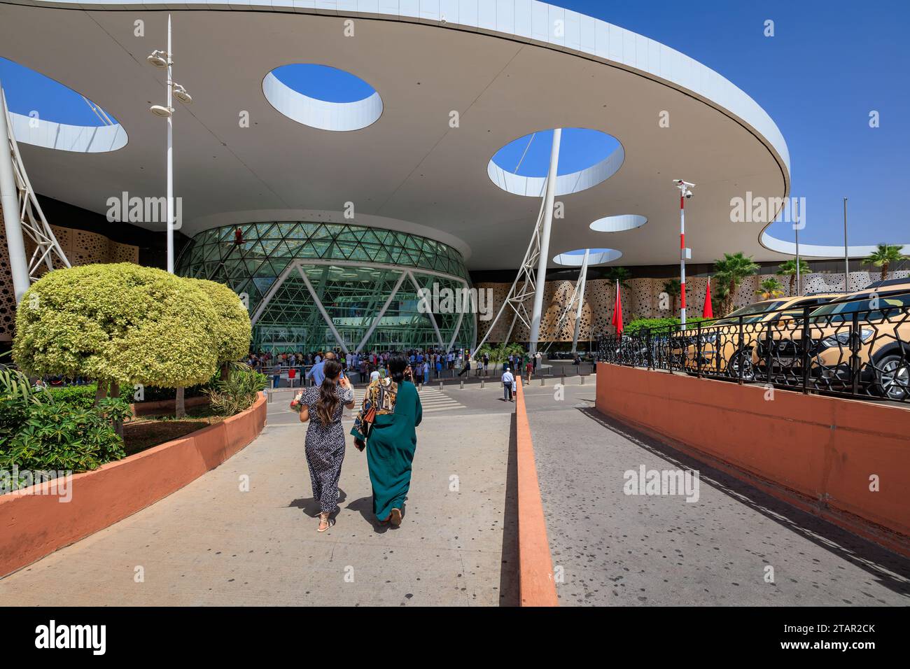 Marrakech, Morocco - August 1, 2023: Entrance and external facade of ...
