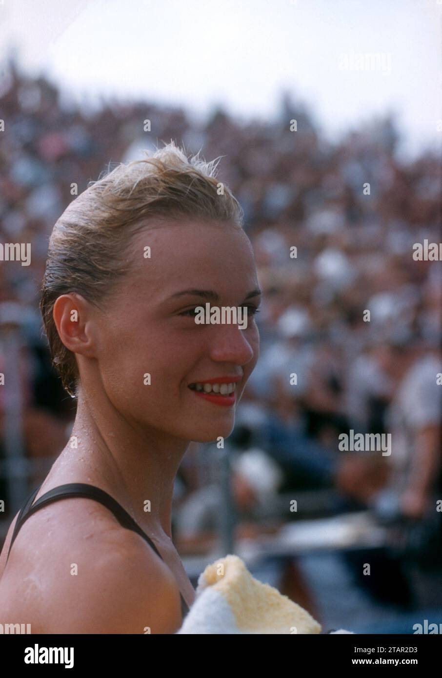 DETROIT, MI - AUGUST, 1956: American diver Barbara Gilders-Dudeck poses ...