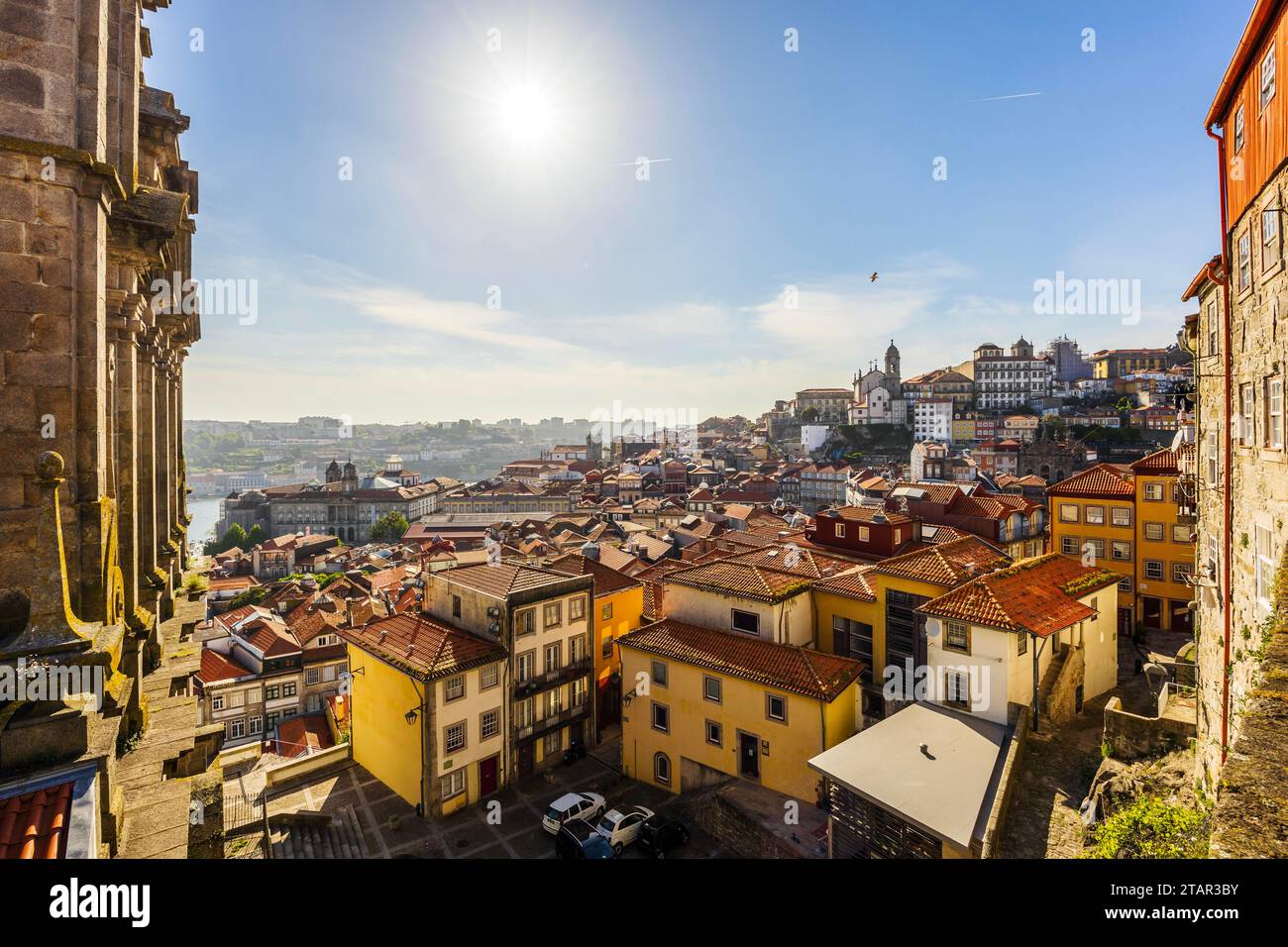 Great view of Porto or Oporto the second largest city in Portugal, the ...