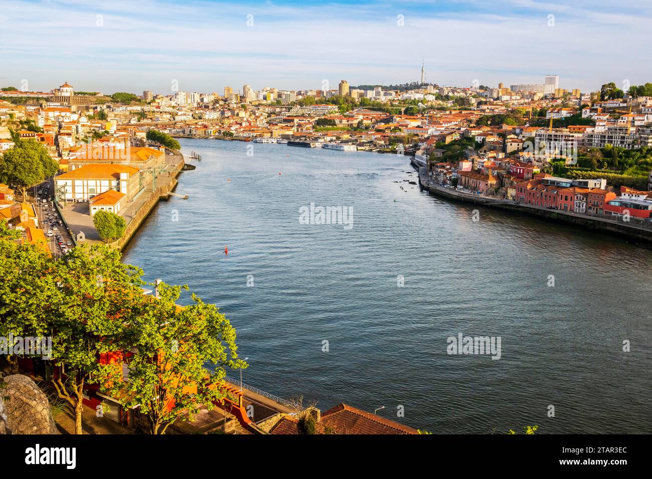 Great view of Porto or Oporto the second largest city in Portugal, the ...