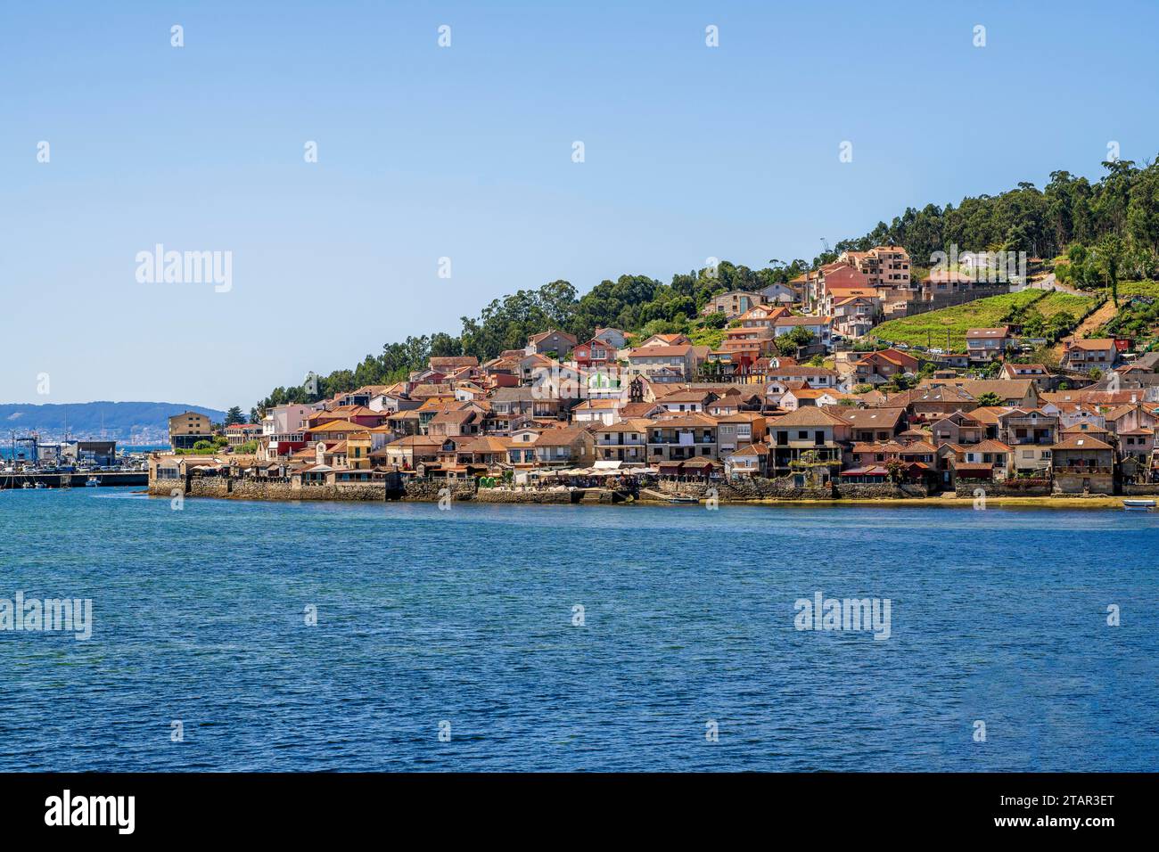 Beautiful city ocean landscape, Combarro, Spain, Galicia Stock Photo ...