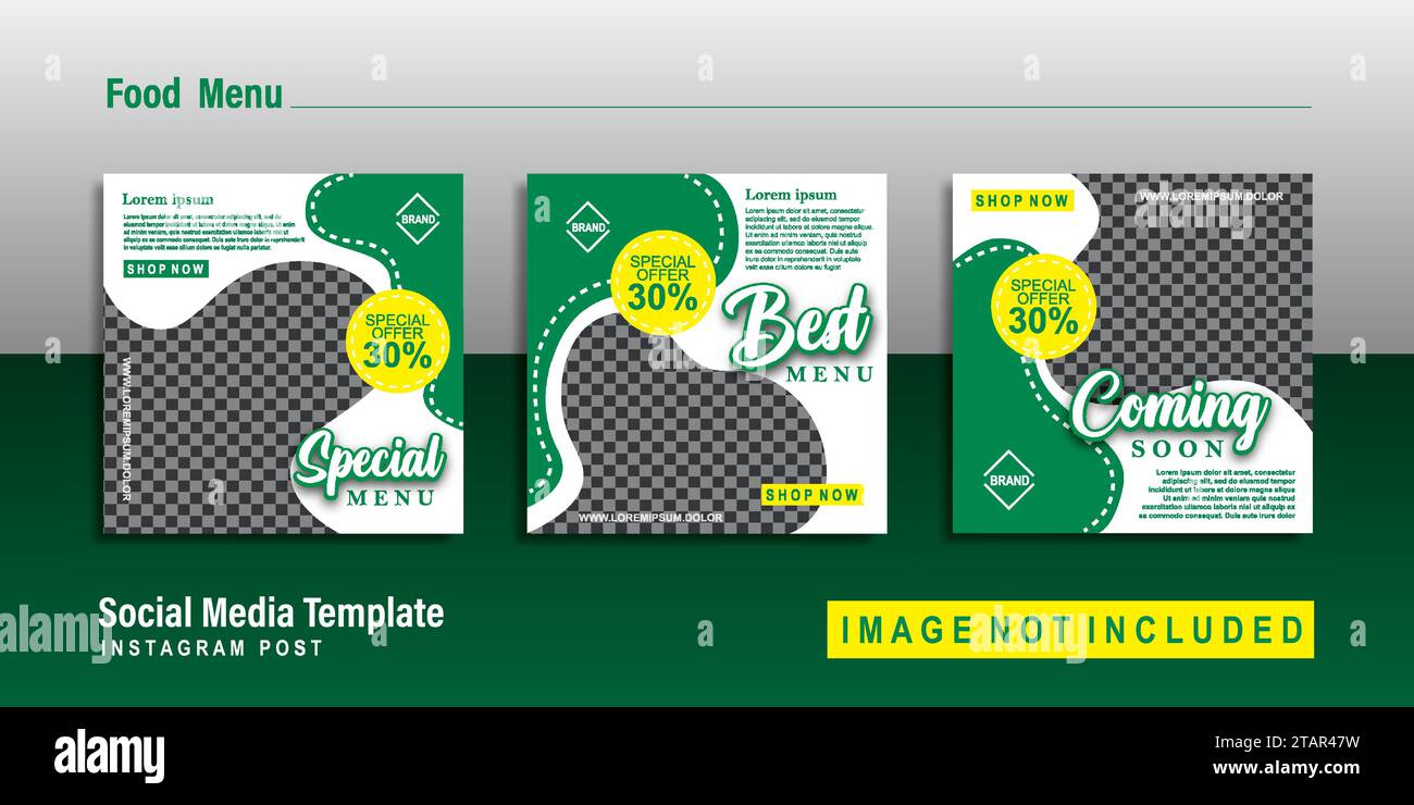 Food menu banner social media post. Editable social media template for ...