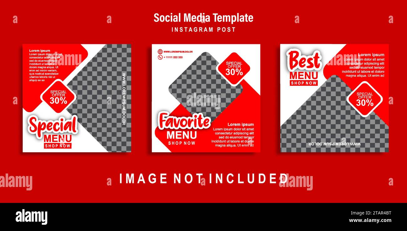 Food menu banner social media post. Editable social media template for ...