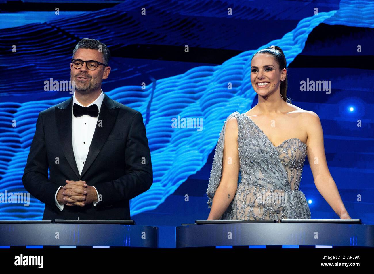 Pedro Pinto (Portugal, UEFA Moderator), Esther Sedlaczek (Deutschland ...