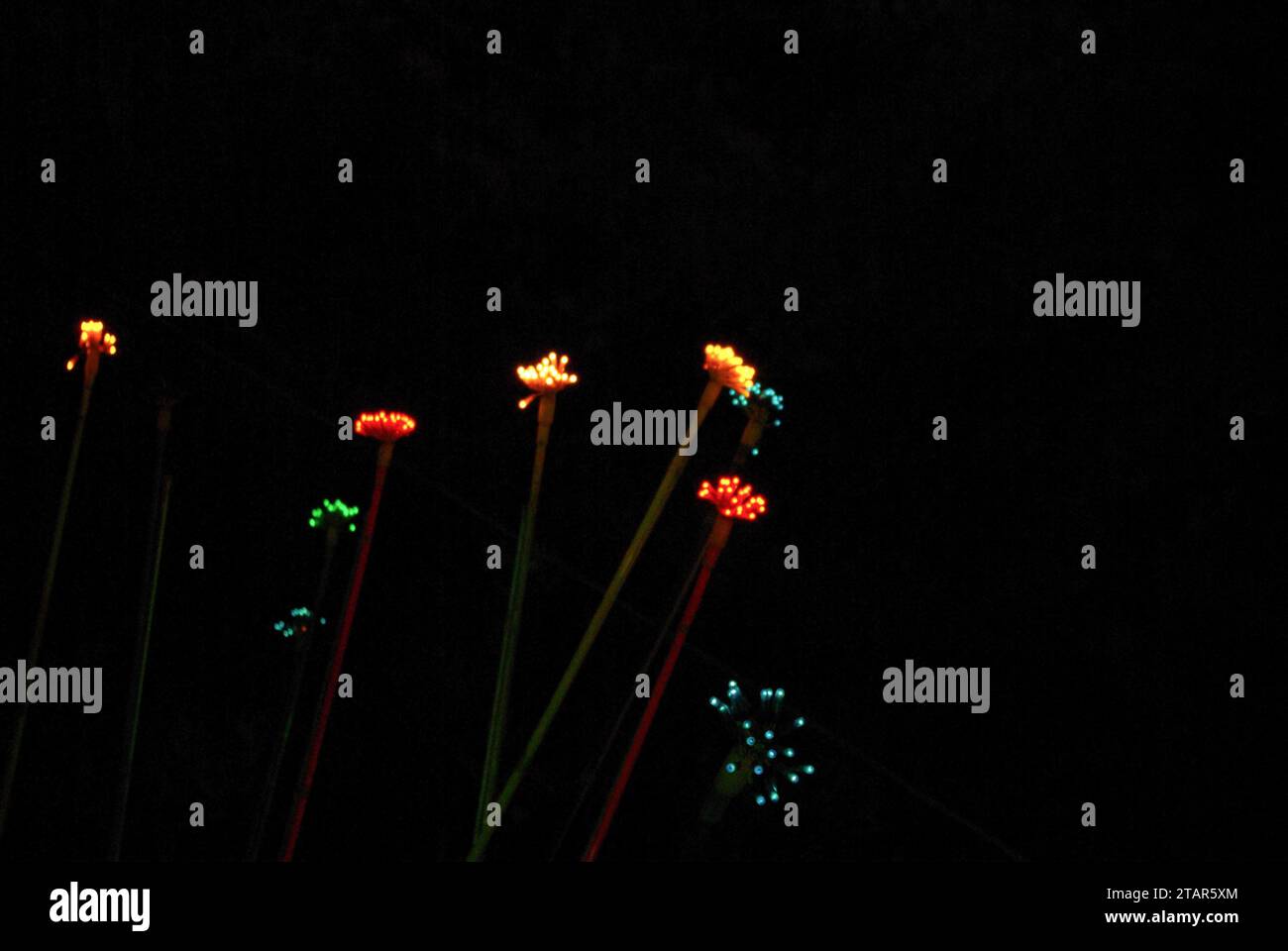 Glowing lights on a late dark night Stock Photo - Alamy