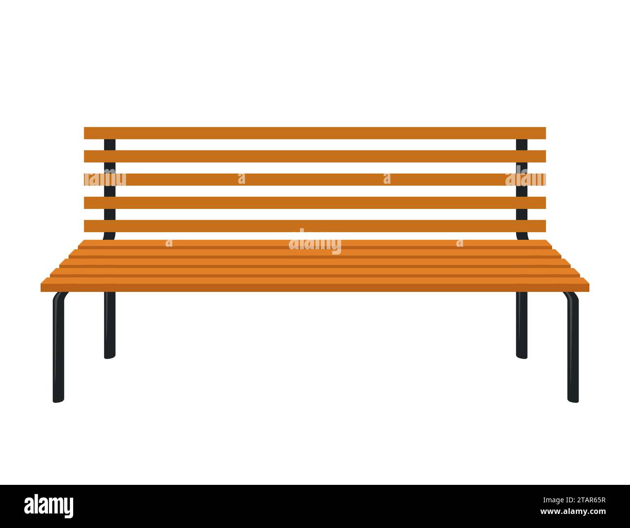 Empty bench on street and object Stock Vector Images - Alamy