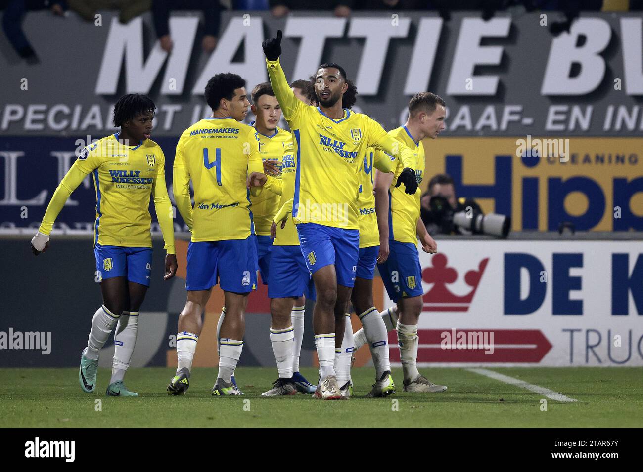 WAALWIJK - Yassin Oukili of RKC Waalwijk celebrates the 1-0 during the ...