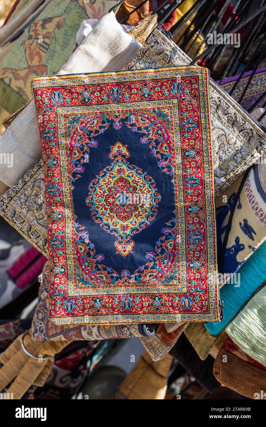 Old hand made carpet and rugs of traditional types Stock Photo - Alamy