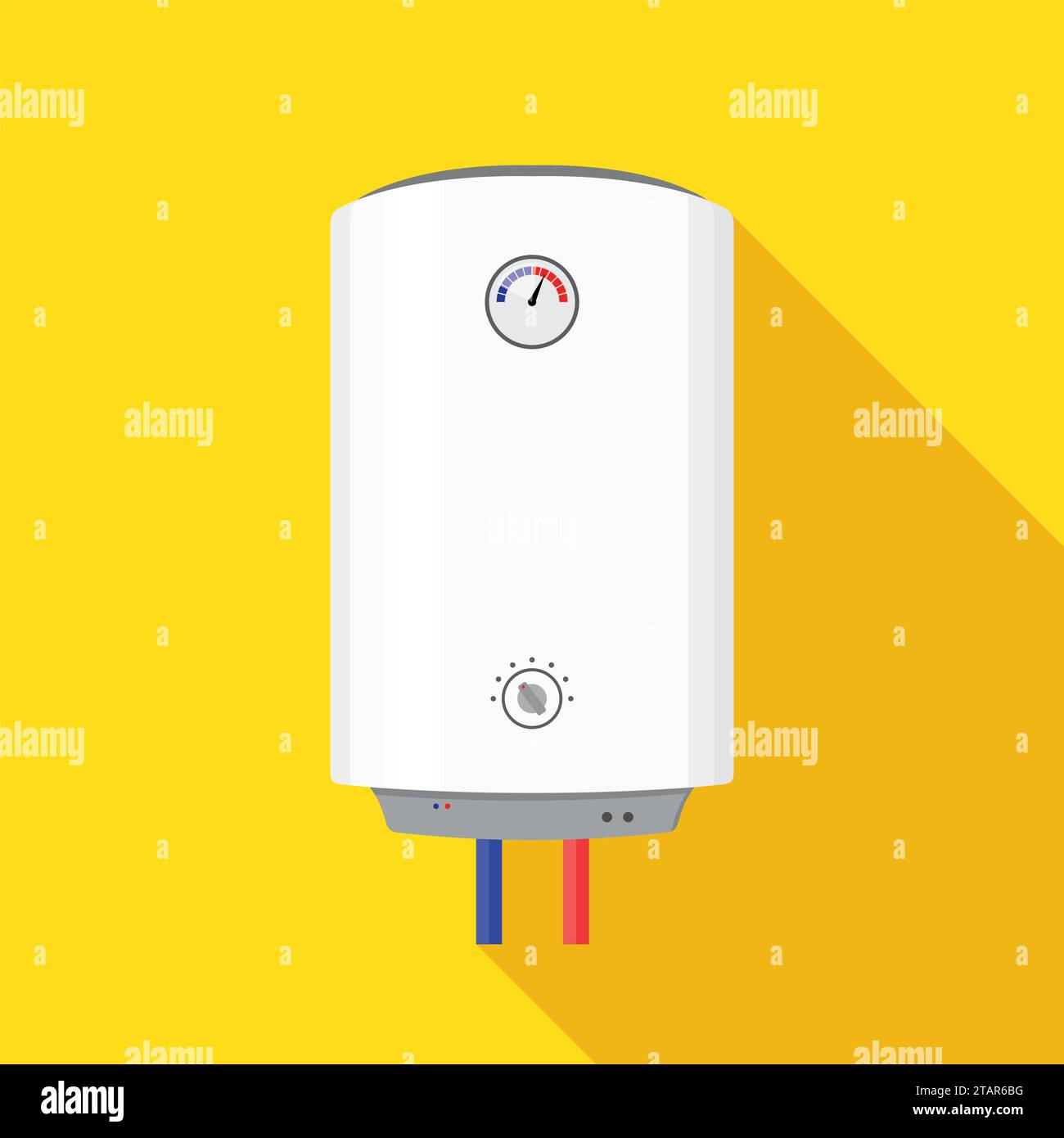 Boiler Icon in flat style isolated on yellow background wish shadow ...