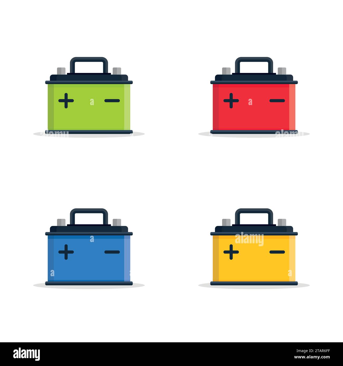 Set Car Battery icons isolated on white background. Accumulator battery ... Set Car Battery icons isolated on white background. Accumulator battery ...
