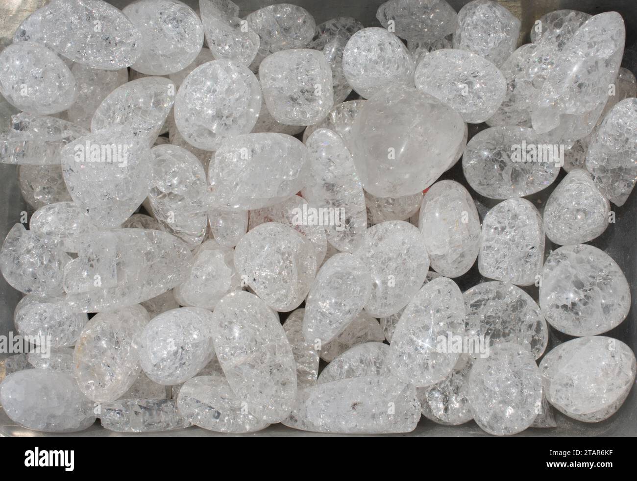 Crystallized quartz (rock-crystal) gem stone as natural mineral rock ...