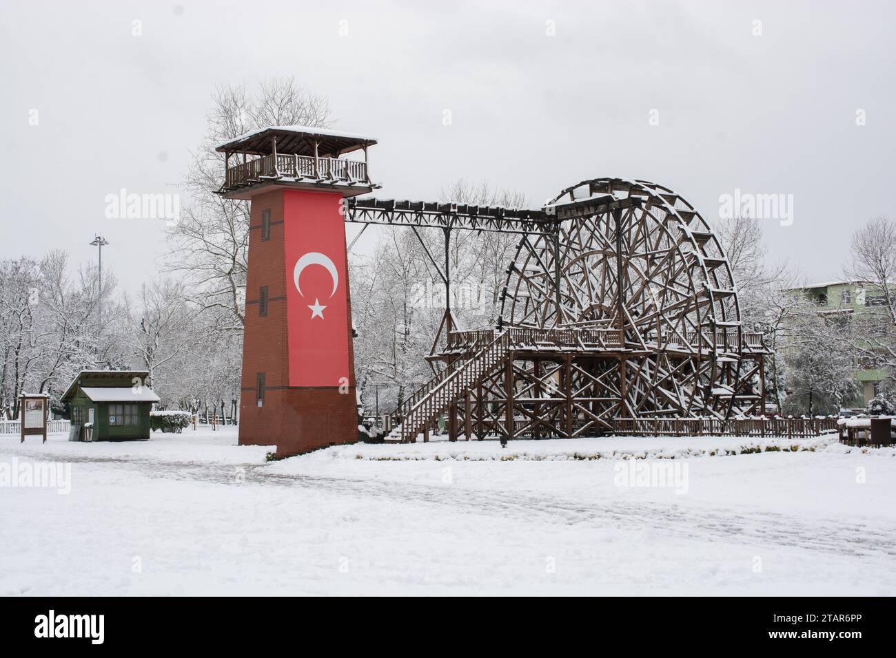 The old water mill for processing corn and oil Stock Photo - Alamy