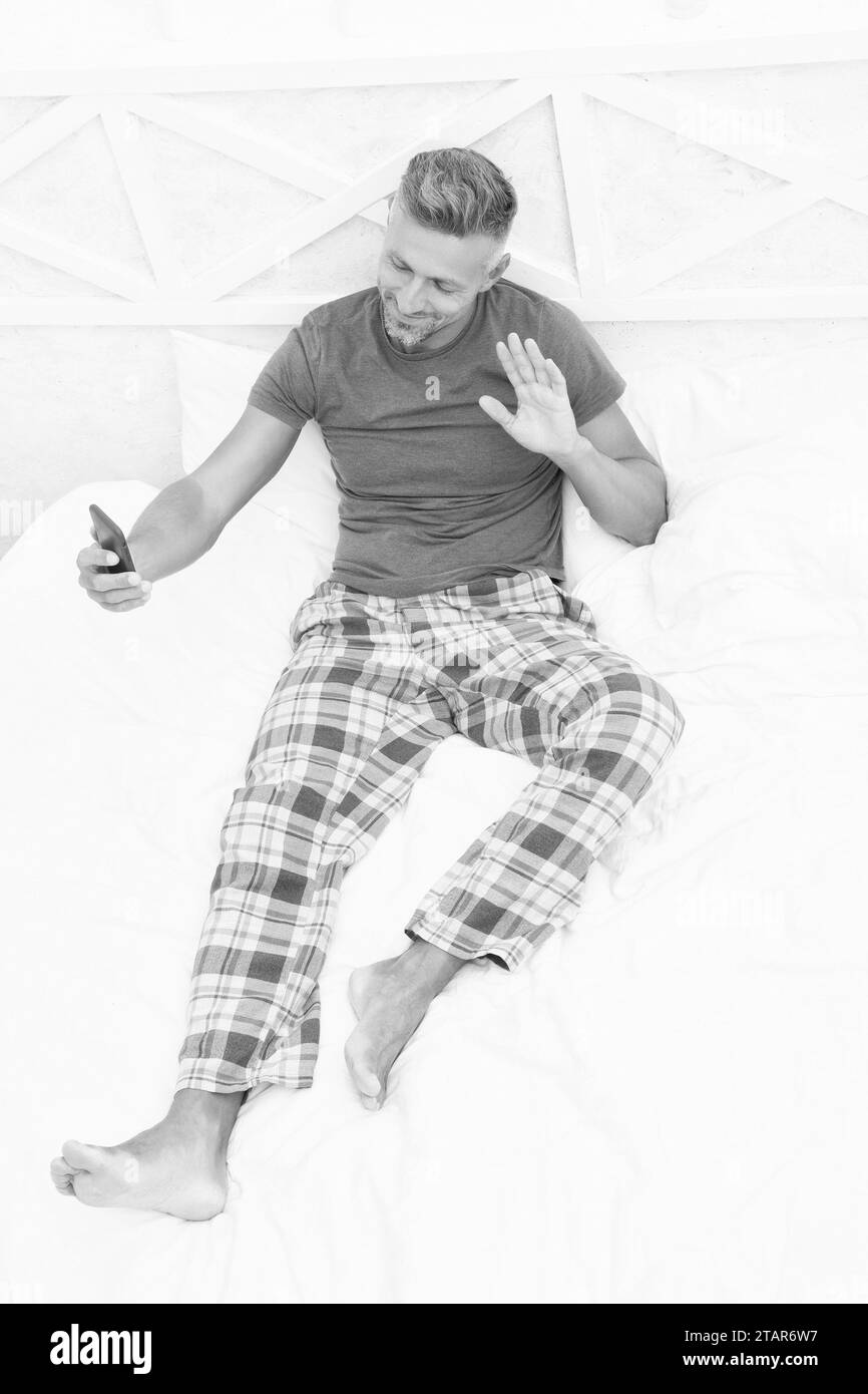 Relax phone call business Black and White Stock Photos & Images - Alamy