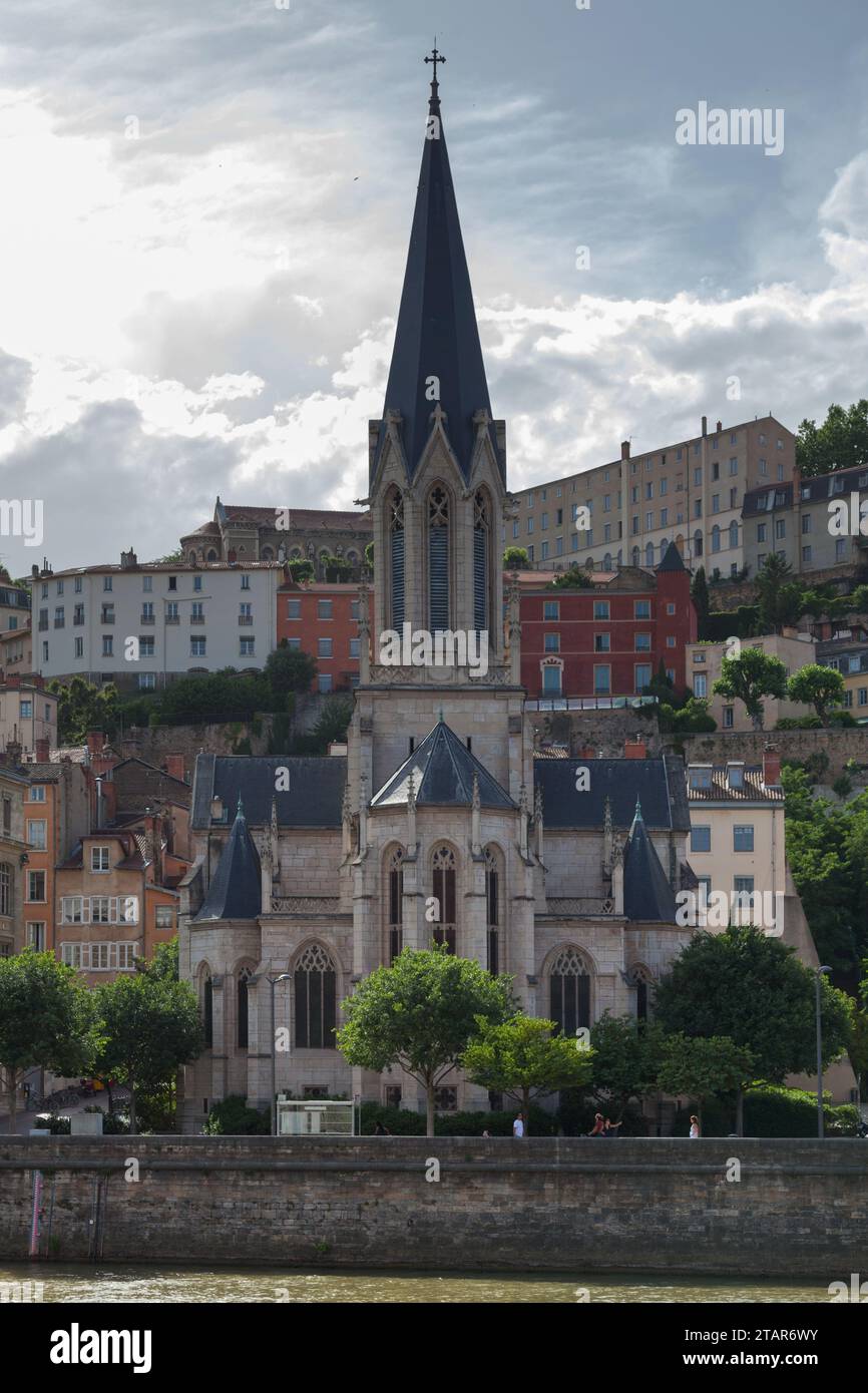 Lyon, France - June 10 2018: The Église Saint-Georges (Church of St ...