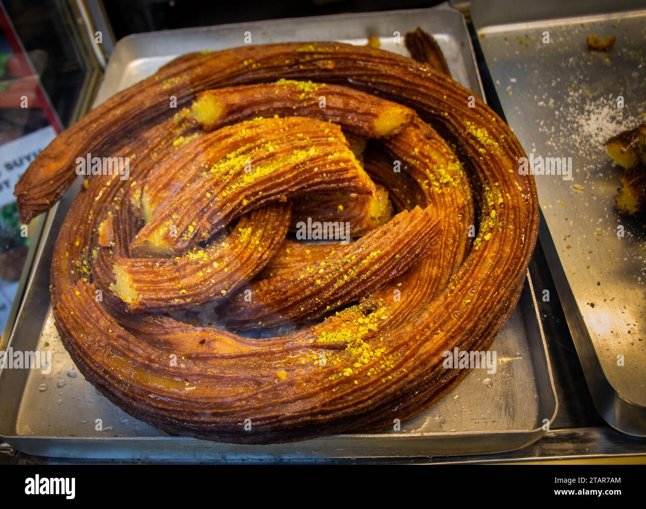 Traditional delicious Turkish desserts, ring dessert, halka tatli Stock ...