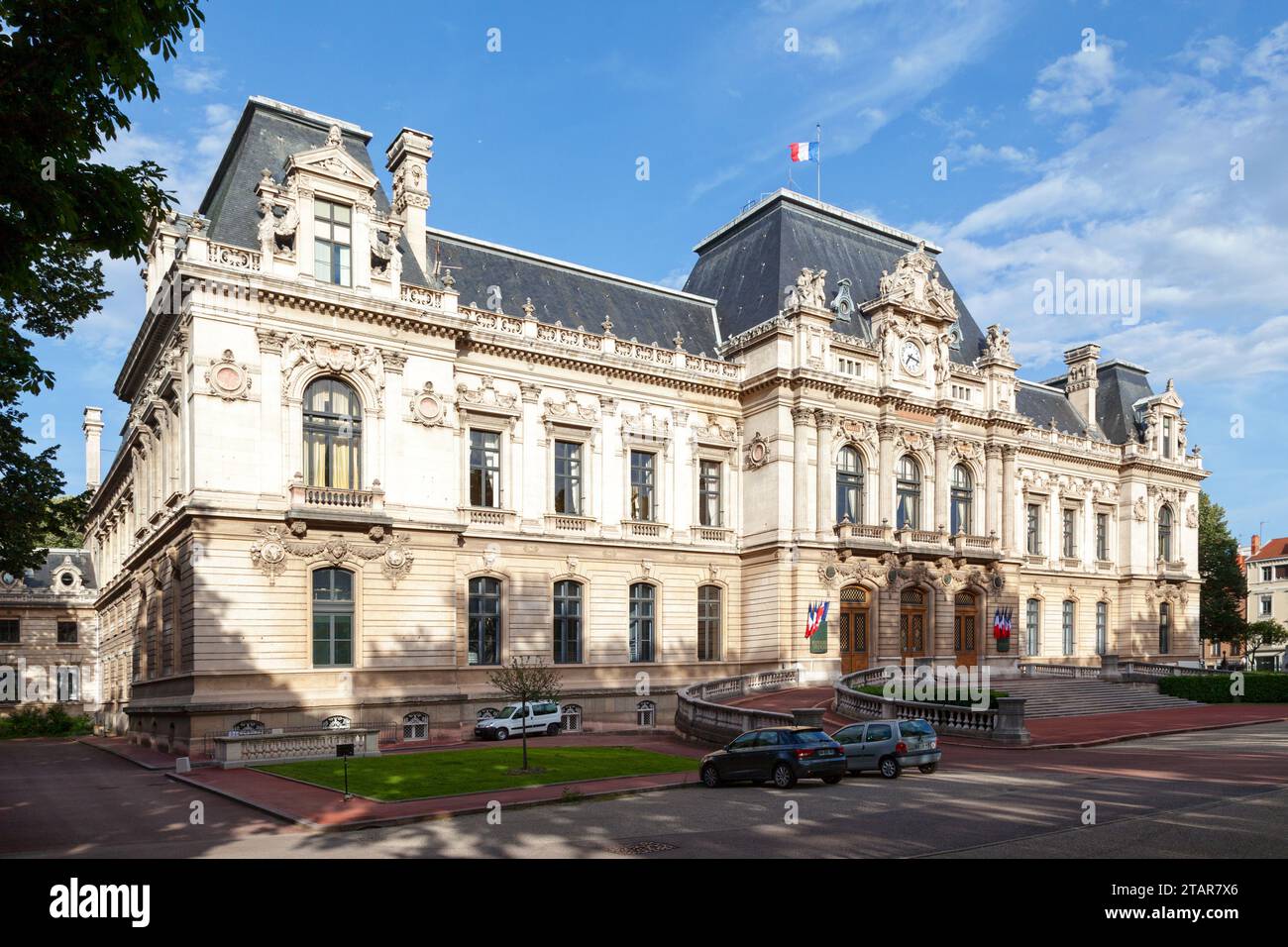 Lyon, France - June 10 2018: The Rhone prefecture hotel (French: Hôtel ...