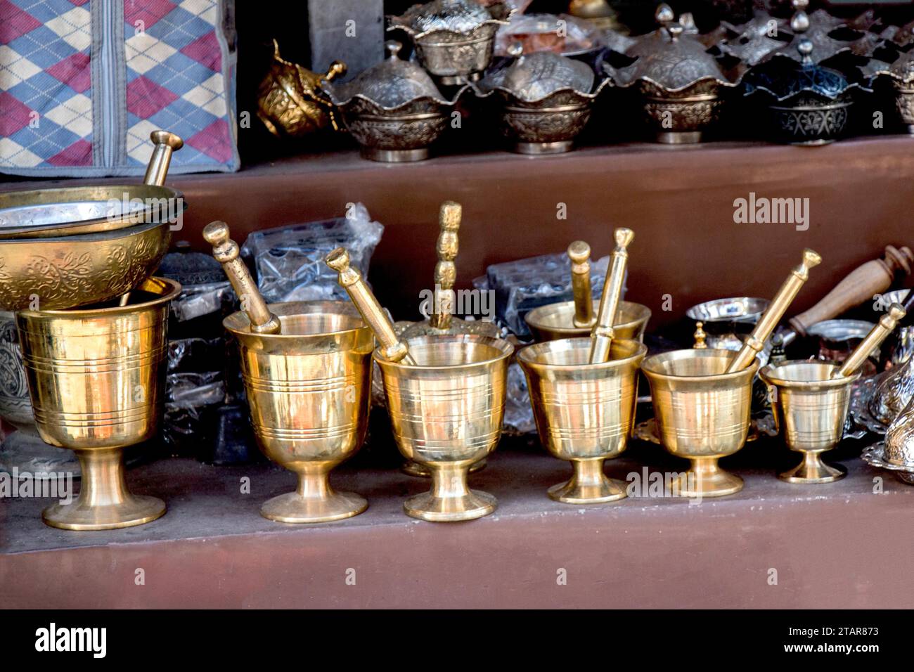 Wooden mortars and pestles as a traditional kitchenware Stock Photo - Alamy