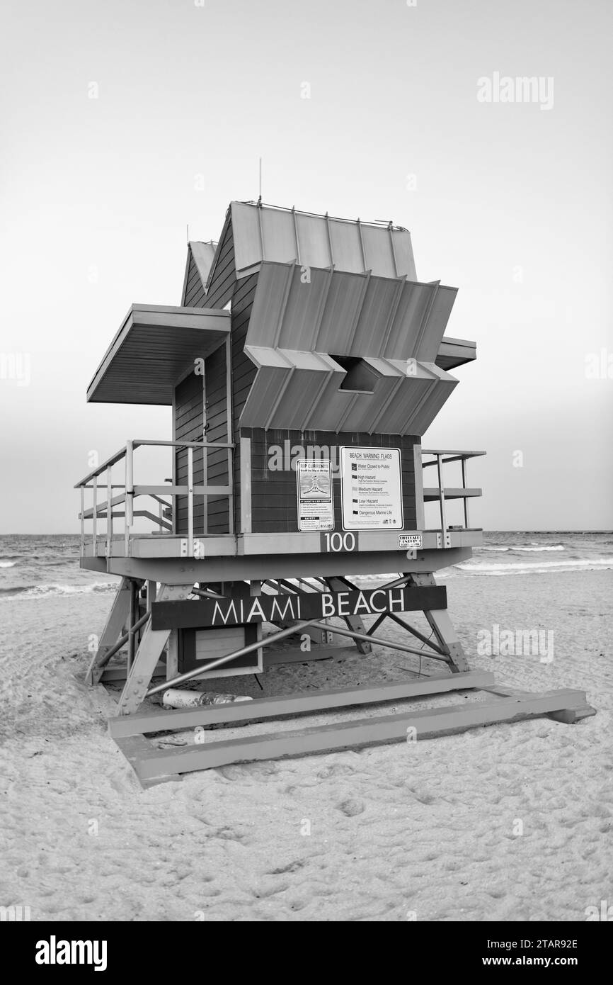pink lifeguard at miami beach. lifeguard at miami beach in summer ...
