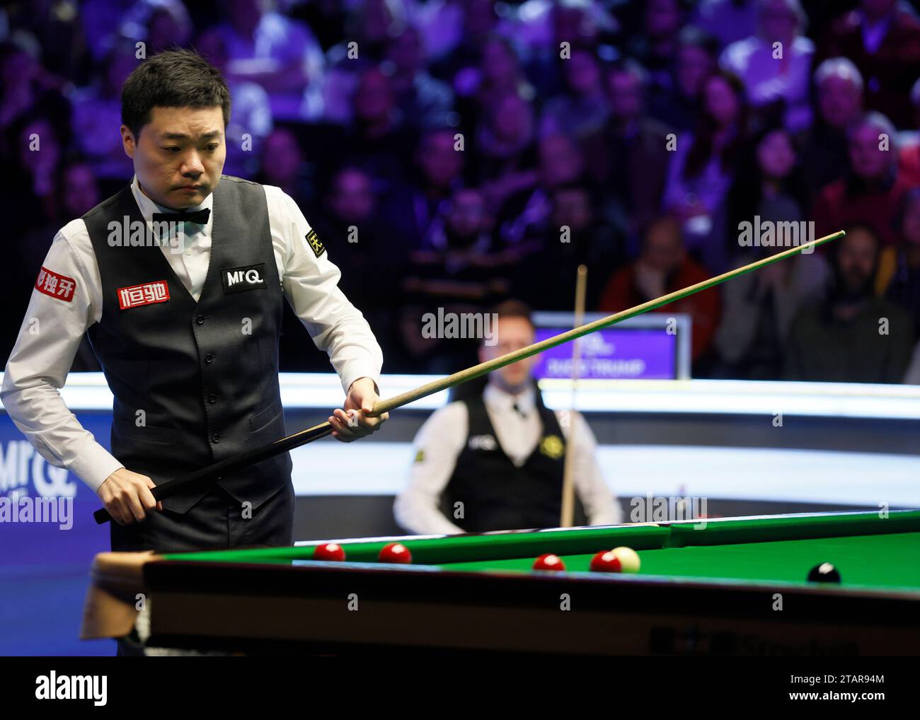 Ding Junhui during his match against Judd Trump on day eight of the ...