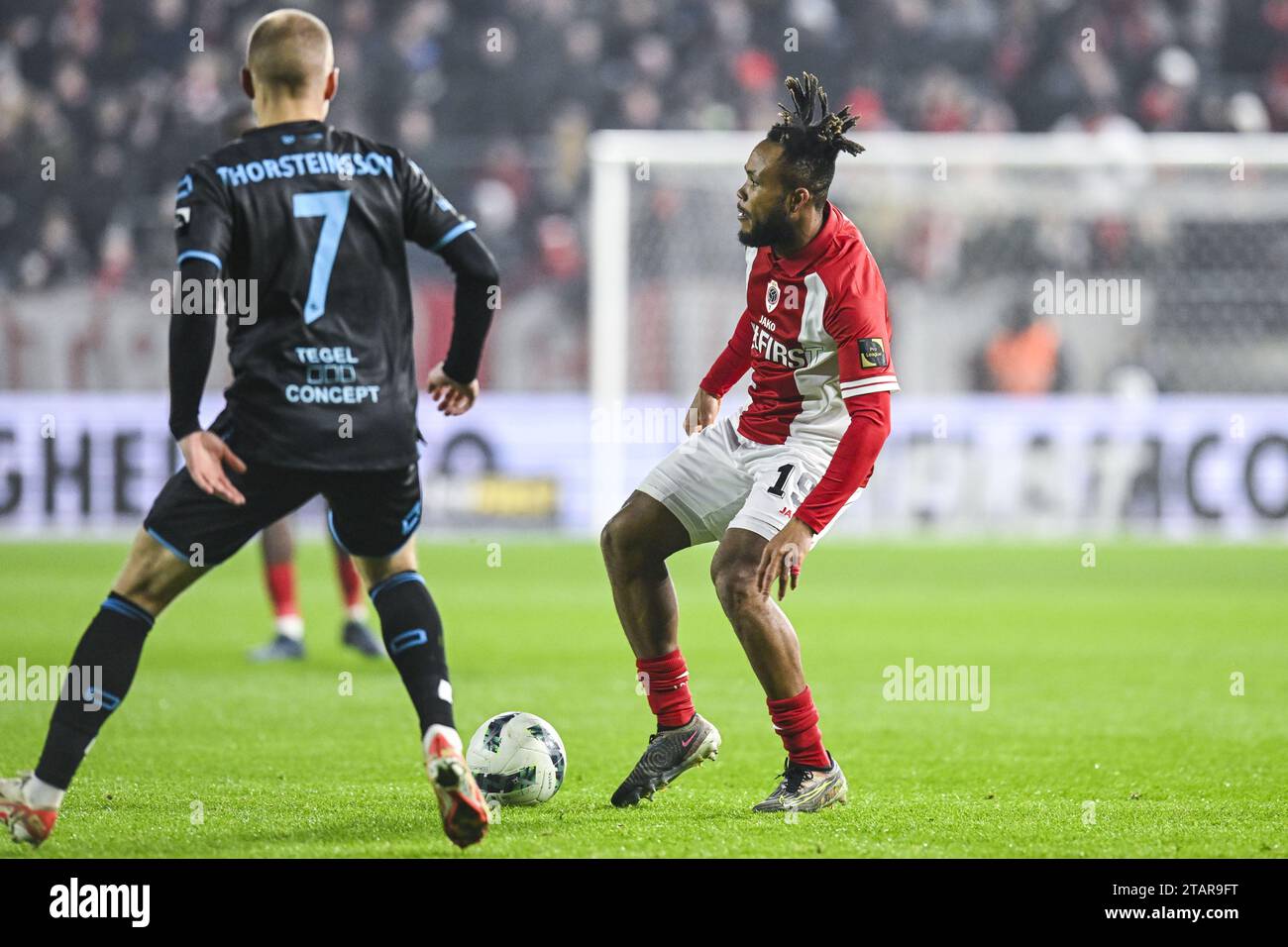 Antwerp, Belgium. 02nd Dec, 2023. Antwerp's Chidera Ejuke pictured in ...