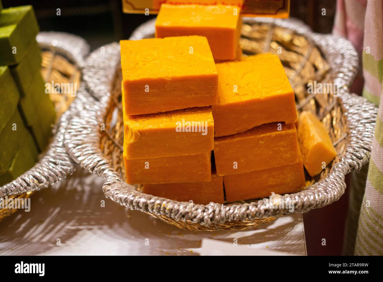Eco-friendly exfoliating bars of soap for hair and body Stock Photo - Alamy