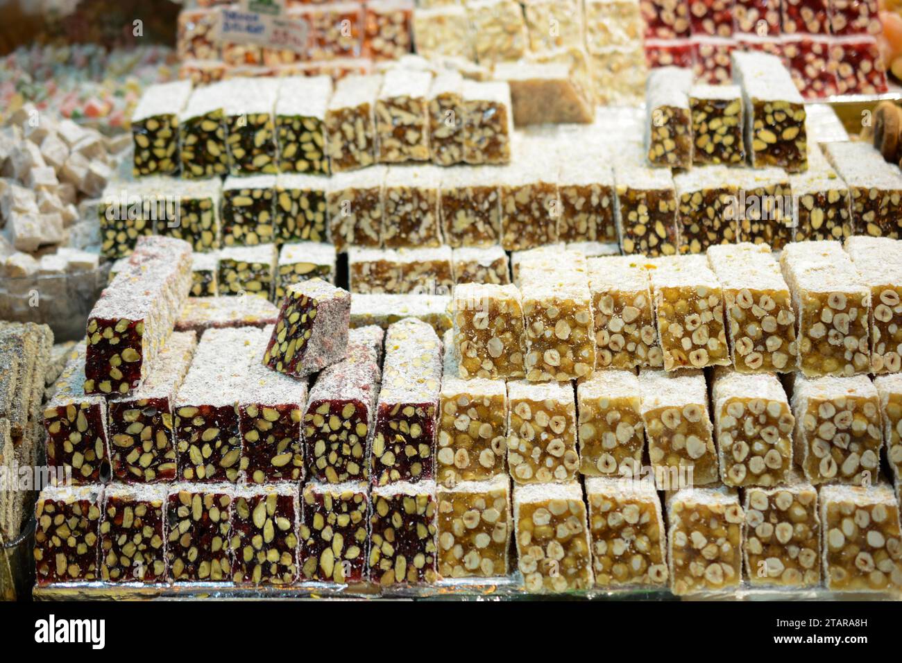 Different kinds of Turkish delights Stock Photo - Alamy