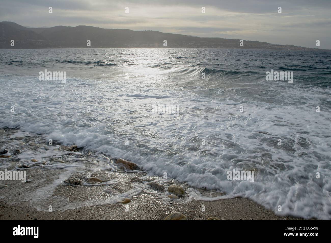 Messina, Italy. 2nd Dec, 2023. The sea of the Strait of Messina. Deep ...