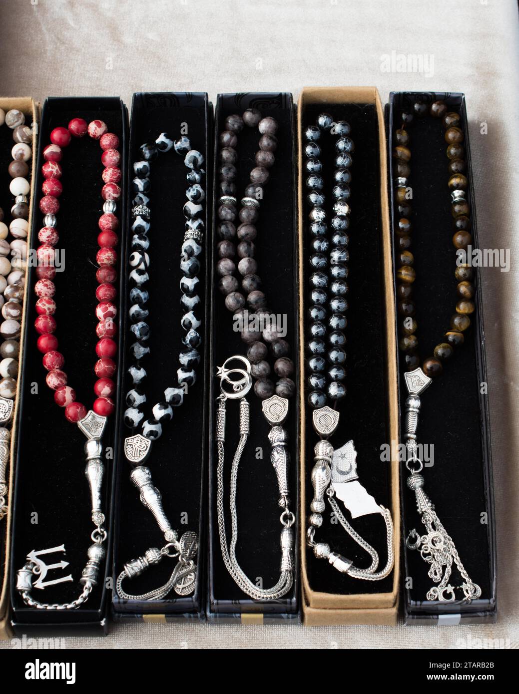 Set of praying beads of various colors Stock Photo - Alamy