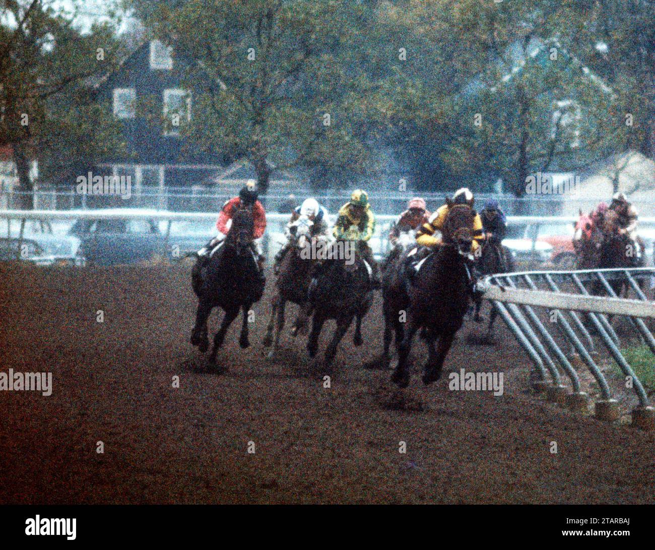 NEW YORK, NY - OCTOBER 1: Jockey Bill Hartack aboard Tudor Era #8 races ...