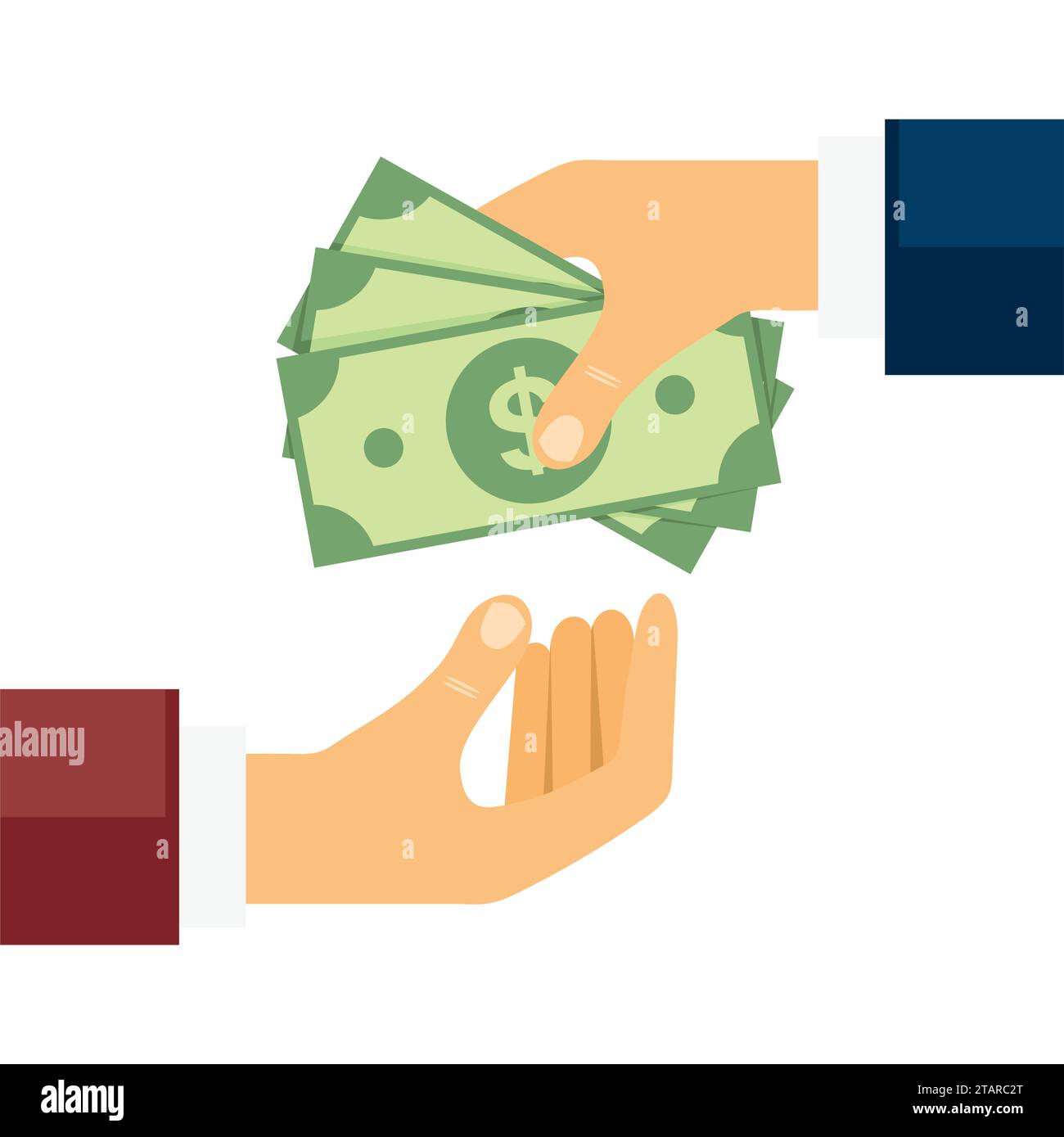 Hand giving money to other hand. Money Transfers, Buying and Selling in ...