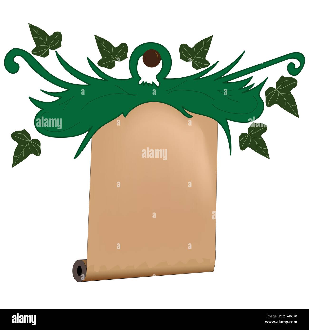 Vintage paper scroll on white background; paper scroll Stock Vector ...