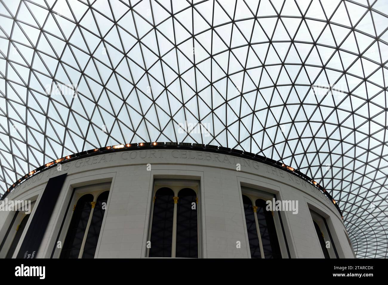 British Museum, inner courtyard, domed roof, atrium, museum, architect ...