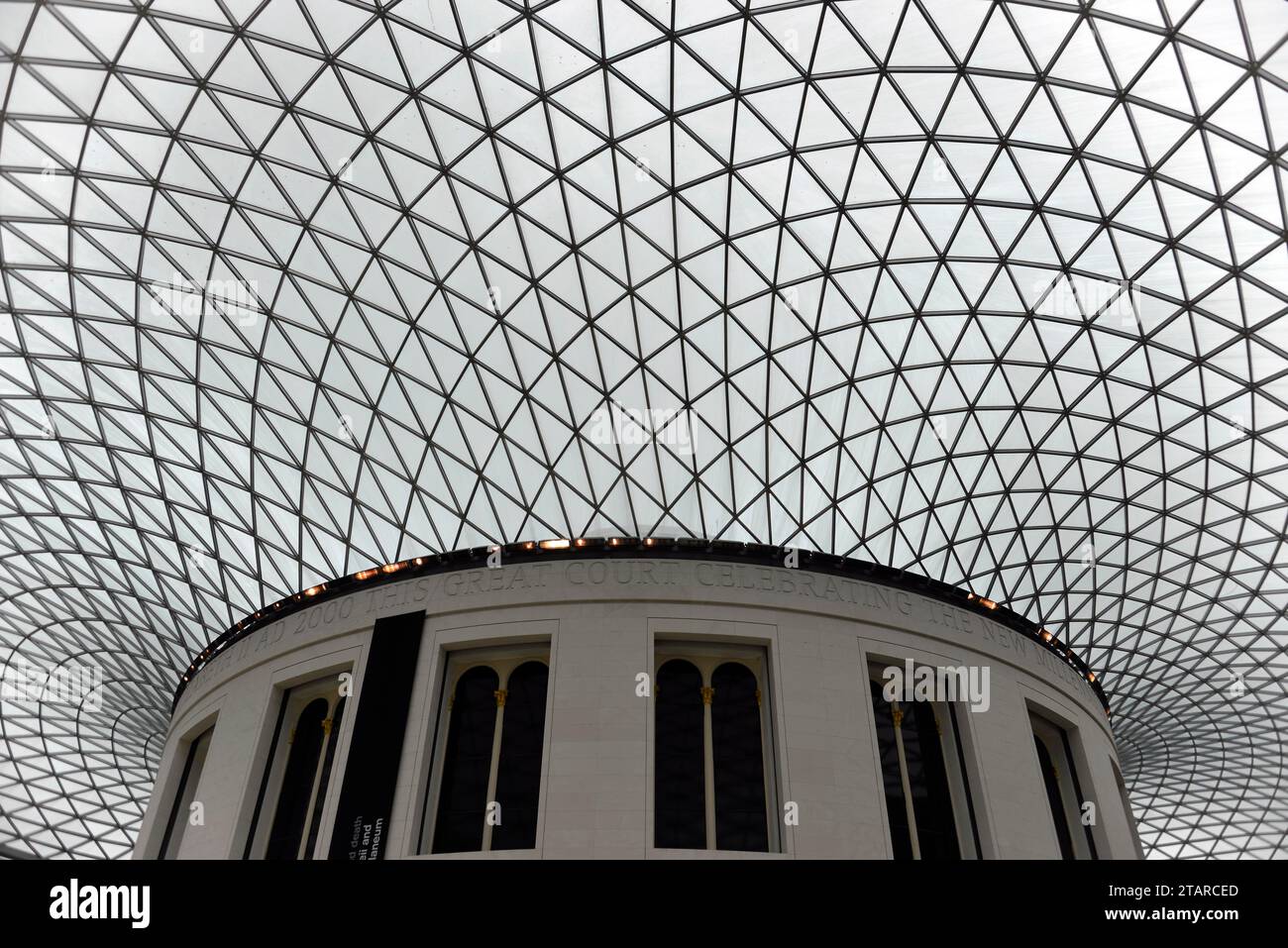British Museum, inner courtyard, domed roof, atrium, museum, architect ...